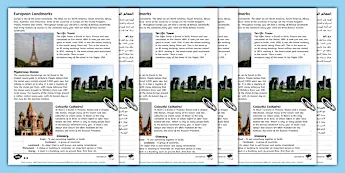 Europe Reading Comprehensions | twinkl.co.uk