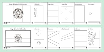 Printable Countries Of the World Colouring Sheets for Kids