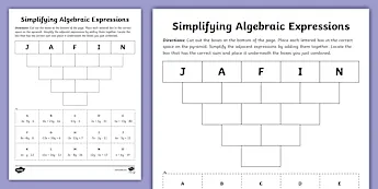 Simplifying Expressions | twinkl.com
