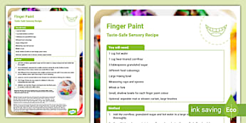 Sensory Activities and Games - Taste-Safe Recipes - Twinkl