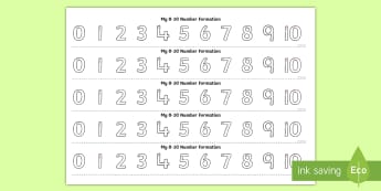 Number Formation Teaching Resources - Number Writing