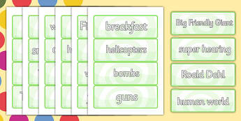 The BFG - Roald Dahl Primary Resources- The BFG Activities