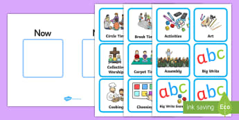 Visual Timetables - Visual Supports Autism - Twinkl