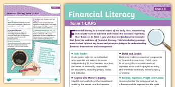 Financial Literacy - Grade 8 Economic and Management Science