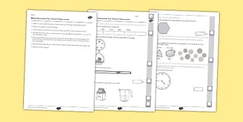Year 3 Measurement - Maths Year 3 Primary Resources - Assessment