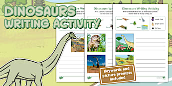Dinosaurs Literacy Early Years (EYFS), t-rex, writing, words,