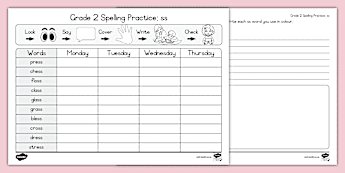 Spelling Practice Sheets | twinkl.co.uk