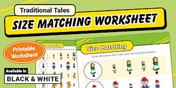 Size Matching Worksheets | twinkl.com.au