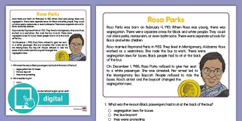 Rosa Parks Resources | twinkl.com