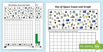 Space Counting Worksheets | twinkl.com.au