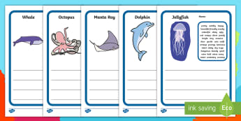 Under the Sea Writing Frames and Worksheets Primary Resources