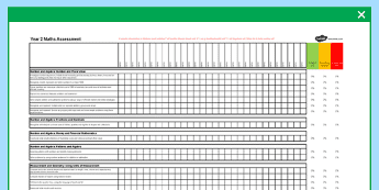 Mathematics Assessment Spreadsheet • Twinkl.com.au
