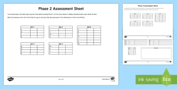 All Phases Assessment - DfE Phonics Letters and Sounds
