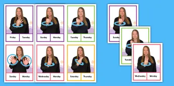 ASL Days of the Week | twinkl.com