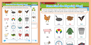 Rhyming Words Activities | twinkl.co.uk