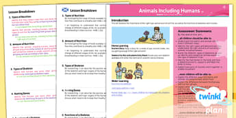 Animals including Humans - Year 3 Science Resources