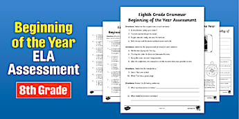 Eighth Grade English Language Arts Assessment | Twinkl