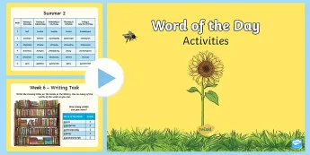 Summer Words of the Day | twinkl.com.au