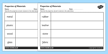 Properties and Changes of Materials - Year 5 Science Resources