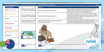 Year Six History Australia since Federation - Aus Curriculum