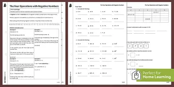 Negative Numbers Resources | twinkl.co.uk