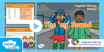 'ay' Sound Phase 2 - Stage 5/6 Phonics - Linguistic Phonics - Resources