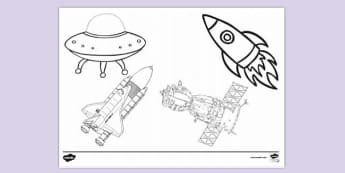 Space Colouring Sheet Activities for Kids | Twinkl Parents - Page 2
