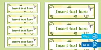 Editable Labels | twinkl.com