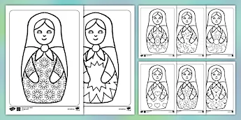 Russian Nesting Doll Template | Twinkl