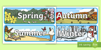 Display - All Four Seasons - The Seasons - Weather and Seasons EYFS