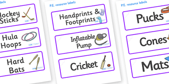 Physical Education Editable Resource Labels • Twinkl.com.au