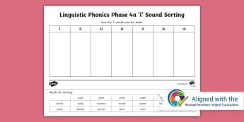 'l' sound Phase 4a - Stage 5/6 Phonics - Linguistic Phonics - Resources