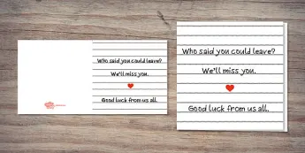 Farewell Cards | twinkl.co.uk