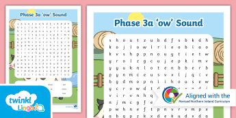 'ow' Sound Phonics Worksheets | twinkl.co.uk