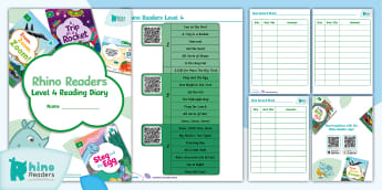 Rhino Readers Reading Diaries - Twinkl