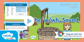 'w/wh' Sound Phase 2 - Stage 5/6 Phonics - Linguistic Phonics - Resources