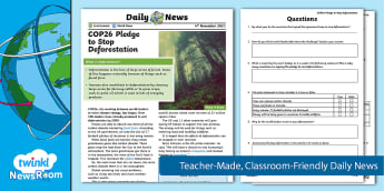 COP26 Deforestation Pledge - Twinkl NewsRoom - Twinkl