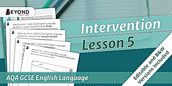 GCSE English Reading Comprehension Resources | Beyond