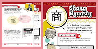 Shang Dynasties Resources | twinkl.co.uk