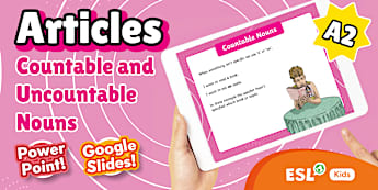 Countable & Uncountable Nouns - Elementary A2 Grammar - ESL