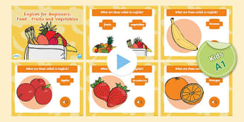 Teaching English for Kids - Fruits and Vegetables Worksheets