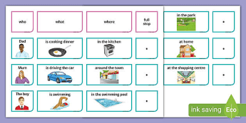 Sentence Building Language • Twinkl.ca