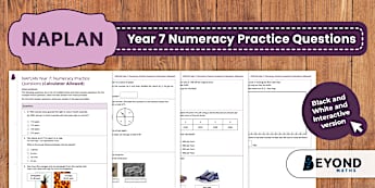Numeracy Year 7 NAPLAN - - Beyond Secondary Resources | Australian