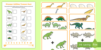Dinosaur Addition Worksheets | twinkl.com.au