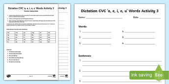 Cvc Words Phonics • Twinkl.ca