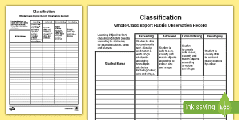Early Education Assessment Rubric • Twinkl.com.au