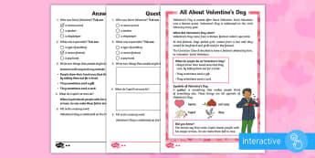 Valentine's Day - Events, Festivals - English KS1
