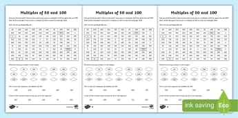 Count in Multiples of 4, 8, 50 and 100 - Year 3 Maths