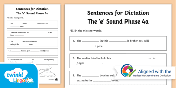 E Sound Phonics Activities | twinkl.co.uk