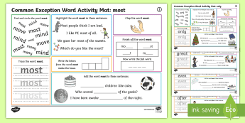 Common Exception Words Year 2 • Twinkl.ca